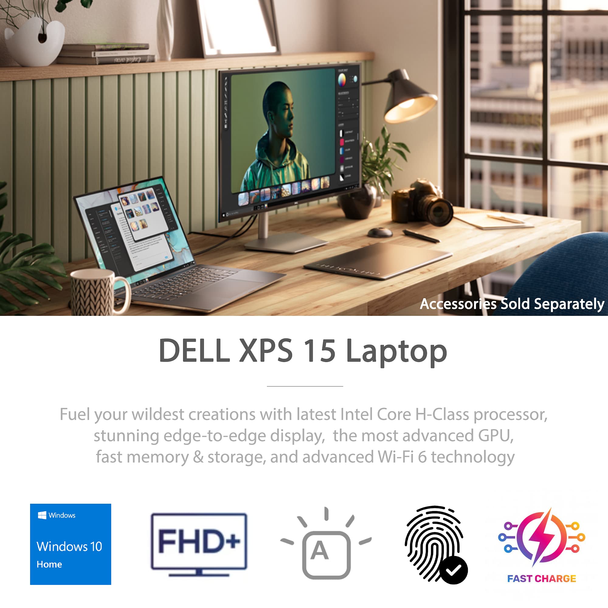 2021 Newest Dell XPS 15 9510 Laptop, 15.6" FHD+ 500 Nits Display, Intel i9-11900H, RTX 3050Ti, 64GB RAM, 2TB SSD, IR Webcam, Backlit Keyboard, Fingerprint Reader, WiFi 6, Thunderbolt 4, Win 10 Home