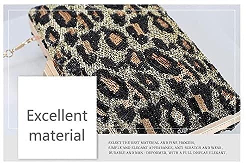AYKDAS Purses & Totes, Evening Clutches & Crossbody Bags Women's Evening Bag, Leopard Print Style Messenger Party Wedding Bag (Color : Black)