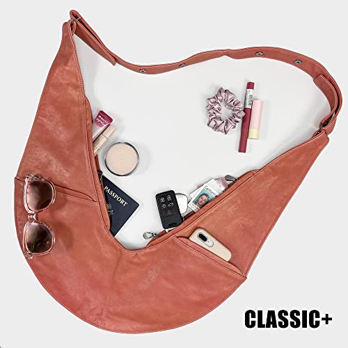 SASH Crossbody Coral Leather Bag (Classic)