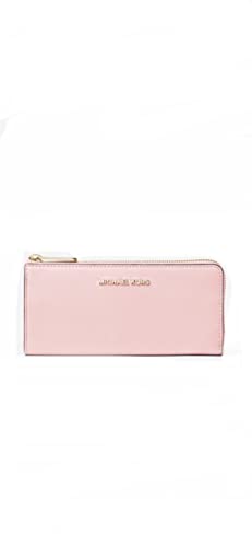 Michael Kors Jet Set Travel Large Logo Quarter-Zip Wallet (Powder blush)