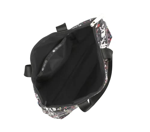 LeSportsac Running Weave Easy Magazine Tote Bag, Style 3531/Color E474, Festive & Colorful Confetti Style Abstract Printed Weave Pattern, Modern & Fun Interpretative Plaid Design
