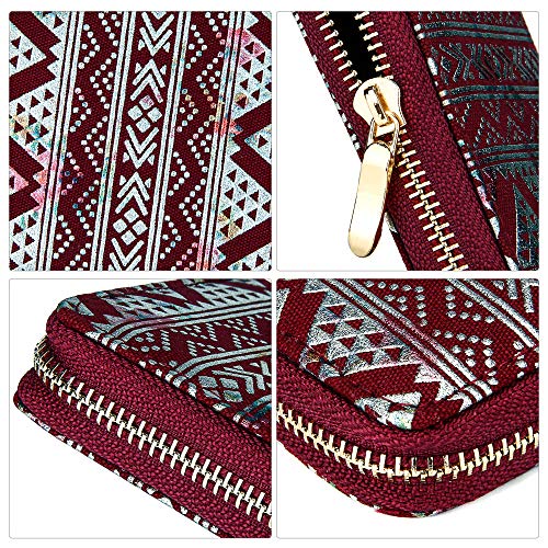 OIDERY Clutch Wallet for Women-Zip Around Long Wallet For Women, Large Capacity Womens Wallet With Zipper Coin Purse