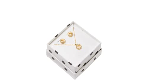 Kate Spade Pendant Necklace And Earrings Boxed Gift Set (Spot the Spade Gold)