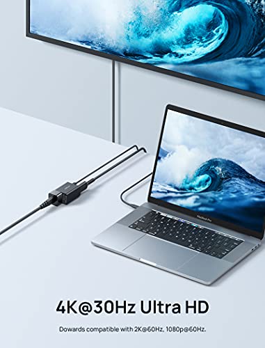 Charger Dock for Nintendo Switch, JSAUX 3-Port 45W GaN Switch Dock Set [USB-C/USB 3.0/4K HDMI] with Extention Cable and Adapter Compatible with Switch, MacBook Pro/Air, and iPad and Galaxy