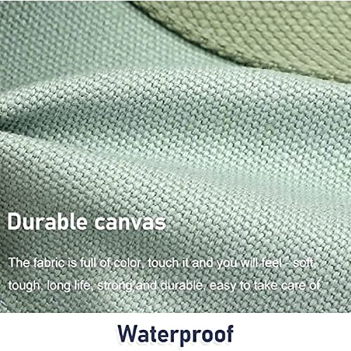KRAEK Large Capacity Multi-Pocket Handbag Women's Canvas Tote Purses Crossbody Bag Vintage Tote Bags for School College(A-Green,Long Shoulder Straps)