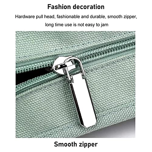 KRAEK Large Capacity Multi-Pocket Handbag Women's Canvas Tote Purses Crossbody Bag Vintage Tote Bags for School College(A-Green,Long Shoulder Straps)