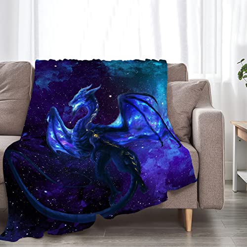 Tijuboni Dragon Blanket for Boys Men Dragon Space Throw Blanket for Kids Adults Ultra Soft Cozy Fleece Blanket for Couch Sofa Bed 40"x50"