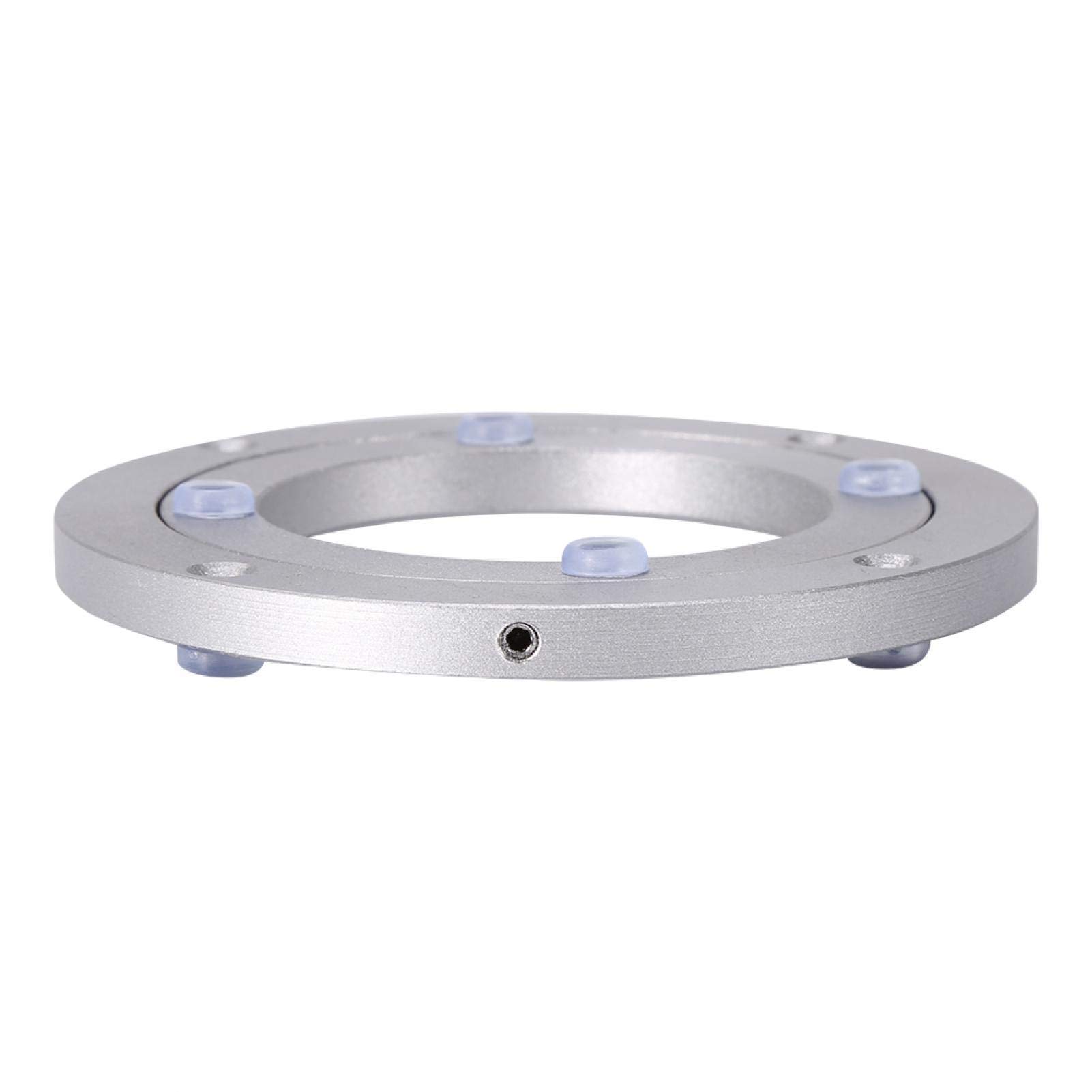 Heavy Duty Aluminium Alloy Rotating Bearing Turntable Turntable Round Dining Table Smooth Swivel Plate for Kaleidoscopes Tabletop Serving Trade Show Displays(4 inch*H8.5MM)