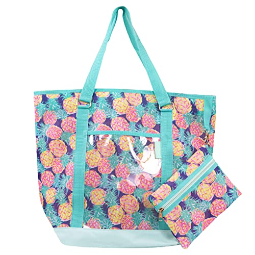 Simply Southern Pineapple Mesh Beach Bag Tote