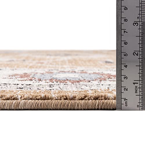 Rugs.com Eco Traditional Collection Rug β 5' x 8' Almond Beige Medium Rug Perfect for Bedrooms, Dining Rooms, Living Rooms