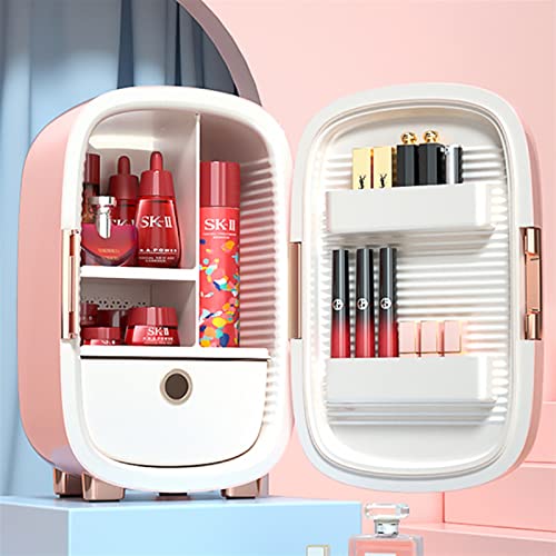 YAARN Small Fridge for Bedroom Professional Beauty Refrigerator Skin Care Cosmetics Small Refrigerator Intelligent Preservation 12L Fridge