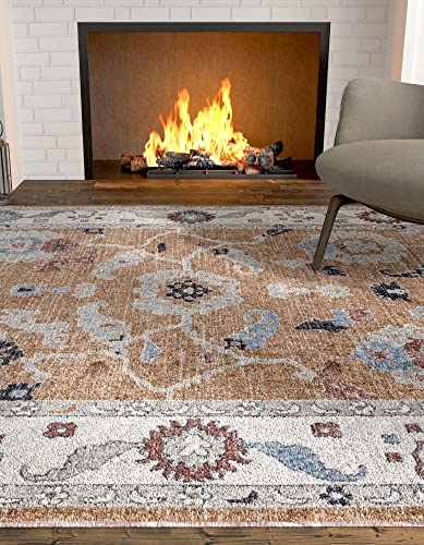 Rugs.com Eco Traditional Collection Rug β 5' x 8' Almond Beige Medium Rug Perfect for Bedrooms, Dining Rooms, Living Rooms