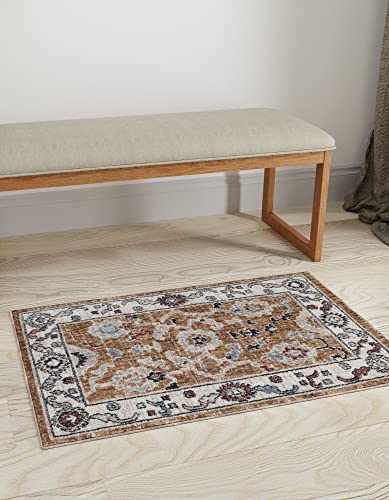 Rugs.com Eco Traditional Collection Rug β 5' x 8' Almond Beige Medium Rug Perfect for Bedrooms, Dining Rooms, Living Rooms