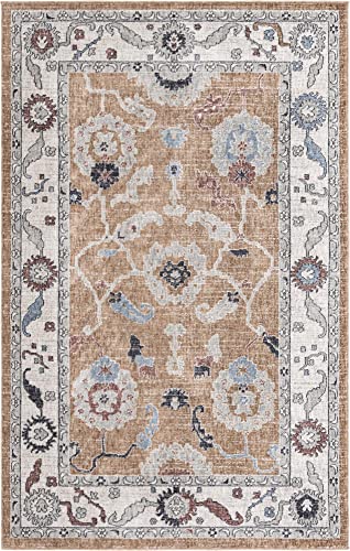 Rugs.com Eco Traditional Collection Rug β 5' x 8' Almond Beige Medium Rug Perfect for Bedrooms, Dining Rooms, Living Rooms