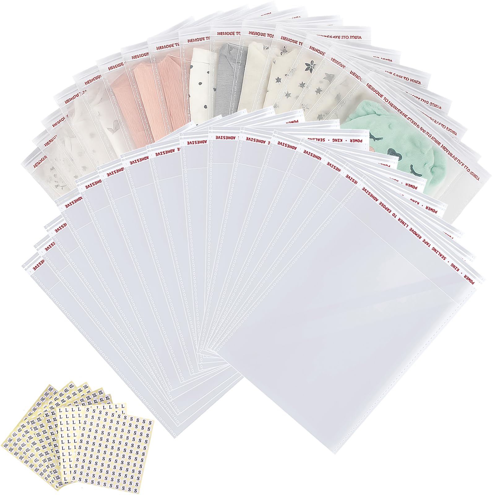 12” x 16” Large Resealable Cellophane Bags 200 pcs, Self Sealing Clear Bags for Packaging Products Self-adhesive Cello Bags for Clothes, T-shirts, Pants and Gifts, 200 ct in Bulk