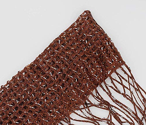 Topixdeals Door Fringe Curtain,Door Curtains,Rare Flat Silver Ribbon Door String Curtain Thread Fringe Window Panel Room Divider Cute Strip Tassel Party Events (1 Pack, Dark-Brown)