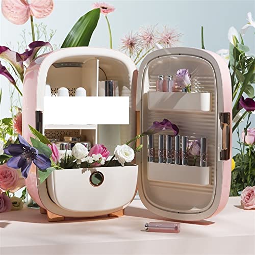 YAARN Small Fridge for Bedroom 12L Professional Beauty Refrigerator, Small Refrigerator for Skin Care Cosmetics, Mini Refrigerator for Skin Care Products