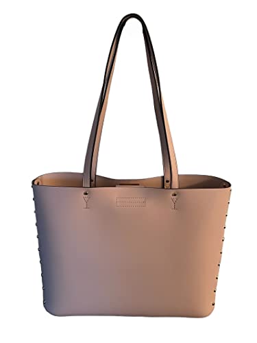 Michael Kors Manhattan Large Leather Tote Studded Bag (Powder Blush)