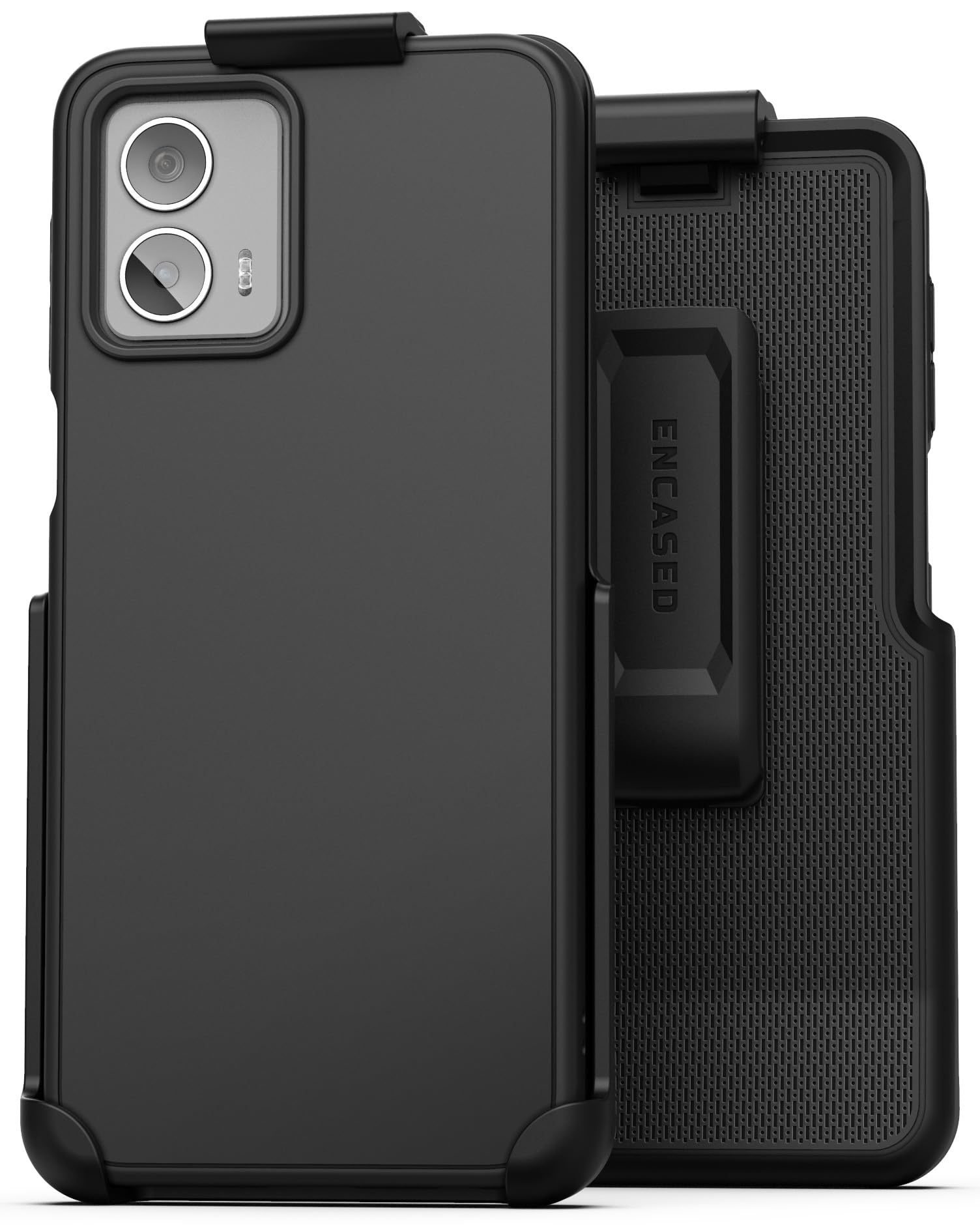 Encased Belt Case for Moto G 5G (2023) Slimshield Phone Case with Holster Clip (2023 Motorola G-5G 2023) Matte Black