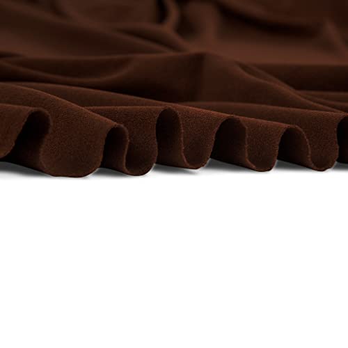 CVL Spandex 4-Way Stretch Photo Backdrop Drape Curtain w/4" Rod Pockets Stretchable&Lightweight 14Ft X 60"(1 Panel Only) Chocolate for Wedding, Trade Show, Party, Gift Opening Stage Backdrop Décor
