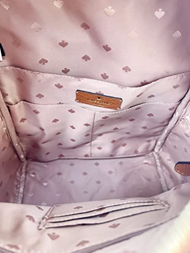 Kate Spade Leila Pebbled Leather Medium Dome Backpack School Bag Warm Gingerbread