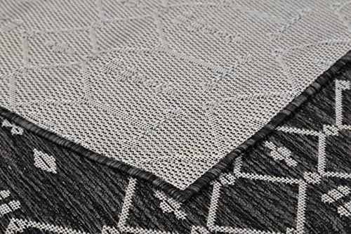 Adiva Rugs Outdoor Indoor Area Rug, Weather Resistant, Easy to Clean, Stain Resistant Floor Mat for Dining Room, Backyard, Deck, Patio (Pebble Weiss, 2' x 3')