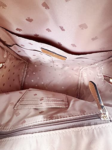 Kate Spade Leila Pebbled Leather Medium Dome Backpack School Bag Warm Gingerbread