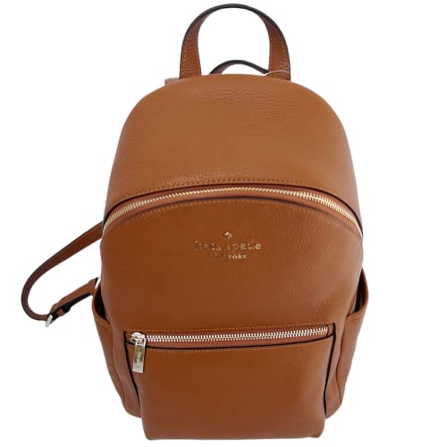 Kate Spade Leila Pebbled Leather Medium Dome Backpack School Bag Warm Gingerbread