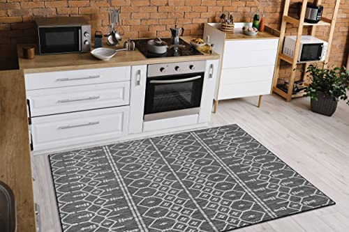 Adiva Rugs Outdoor Indoor Area Rug, Weather Resistant, Easy to Clean, Stain Resistant Floor Mat for Dining Room, Backyard, Deck, Patio (Pebble Weiss, 2' x 3')