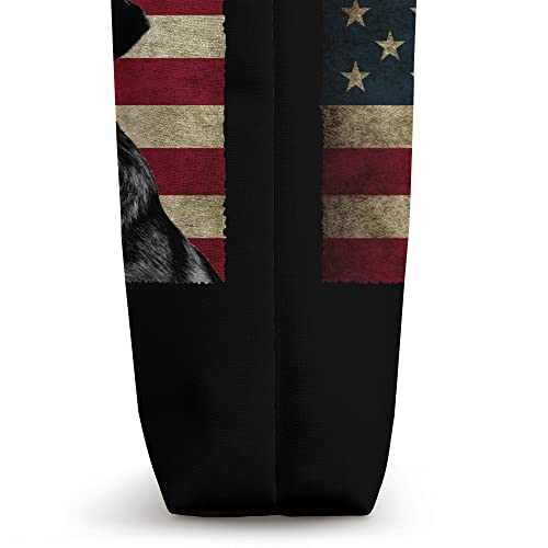 Black Labrador retriever gifts American Flag black Lab dog Tote Bag