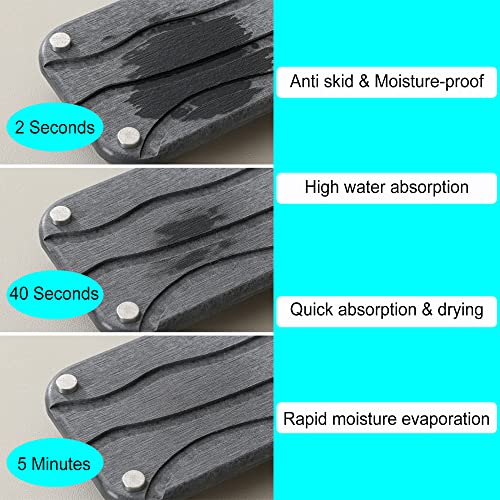 NiuYichee Home Sink Caddy with Grooves, Stainless Steel Feet with Rubber Bottom, Water Absorbing Stone Used for Hand Soaps & Brushes & Toiletries in The Modern Home