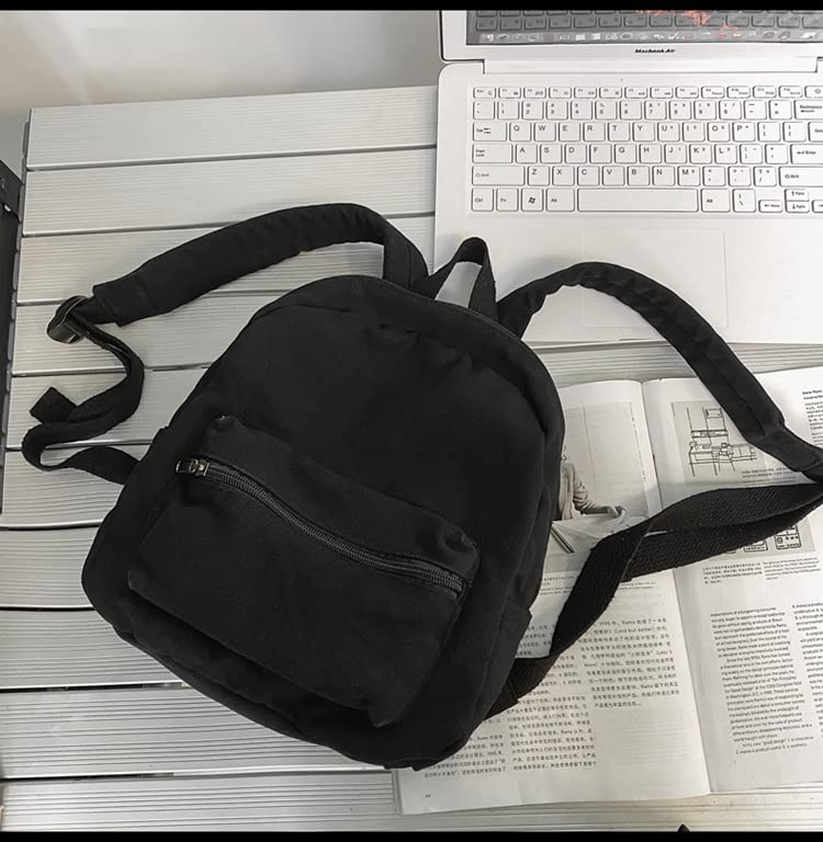 XPONNI Small Backpack Purse for Teen Girls Grunge Accessories Purse Backpack for Women Mini Backpack Purse (Black)