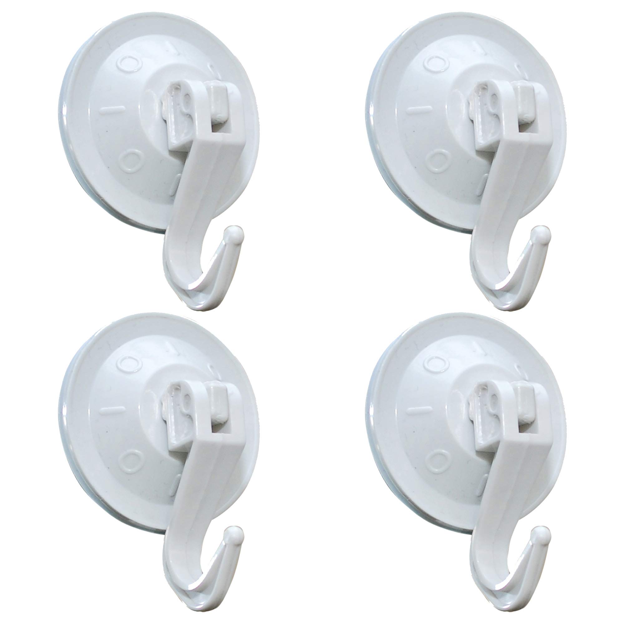 Super Powerful Vacuum Suction Hooks – Damage Free (No Drilling, No Screws, No Holes, No Glue) – Perfect for Hanging Your Bags, Cloths, Towels, Kitchen Tools, Bathroom Accessories (4-Pack)