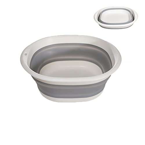 Kvoike 14.8" Collapsible Multipurpose Plastic Washing Basin, Space Saving, Easy to Store, Foldable Basin for Camping Dish Washing Tub and RV Sink