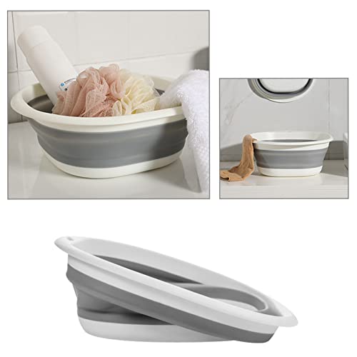 Kvoike 14.8" Collapsible Multipurpose Plastic Washing Basin, Space Saving, Easy to Store, Foldable Basin for Camping Dish Washing Tub and RV Sink