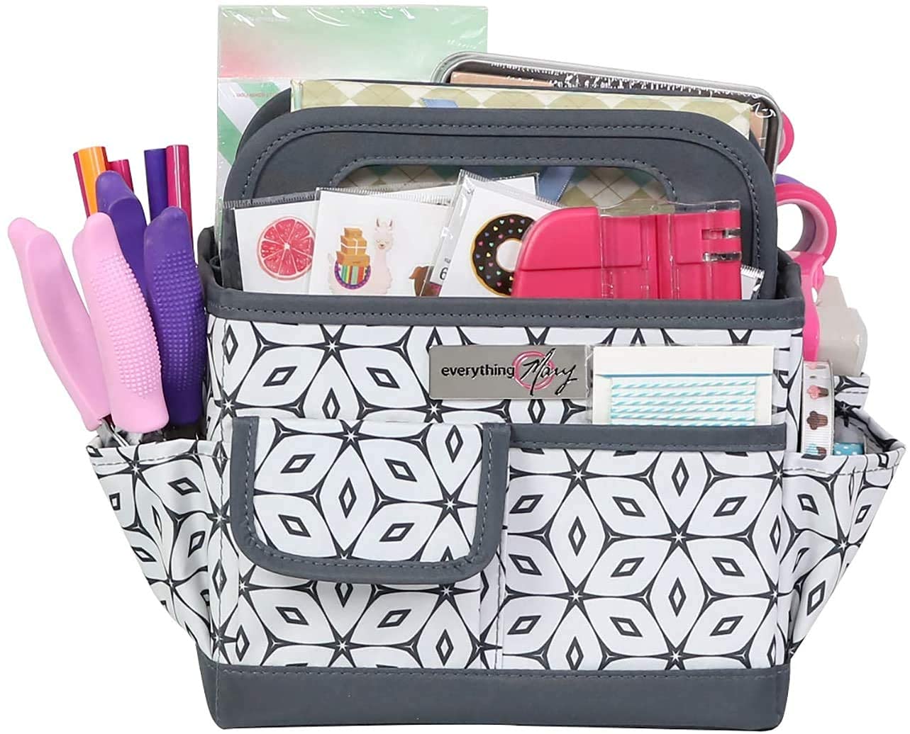 Everything Mary Craft Caddy, Geometric - Art Storage for Supplies & Crafts - Supply Organizers Tote for School Classroom, Office, and Home - Organization For Makeup & Nurses
