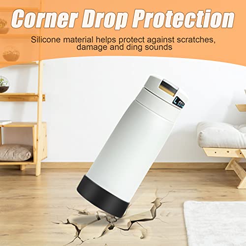 12 PCS 70mm Bottom Protective Silicone Sleeve Cup Mat Heat-Resistant Water Bottle Holder Mat Non-Slip Cup Mug Coaster for Insulation Tumbler Protector Bar Coasters - Multicolor