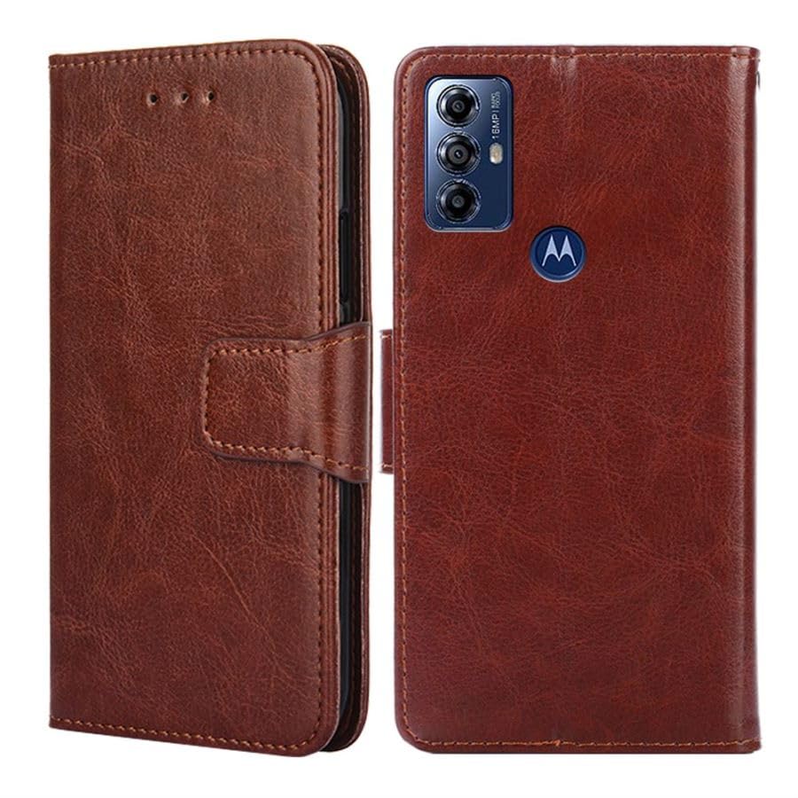 Compatible with Motorola Moto G Play (2023) Wallet Case,Flip Folio Book PU Leather Phone case Shockproof Cover Women Men for Motorola Moto G Play (2023) Case 6.5" (Brown)