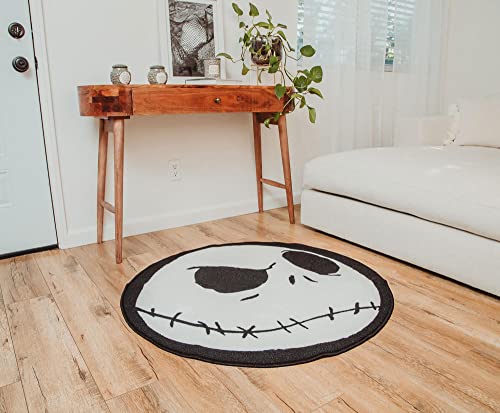 Nightmare Before Christmas Disney The Jack Skellington 39-Inch Round Area Rug Accent, Indoor Floor Mat