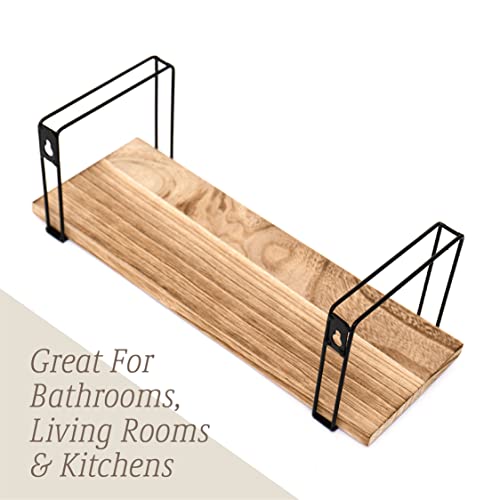 Floating Book Shelves for Wall Living Room Kitchen & Home | Sturdy Floating Bookshelf & Wall Decor for Home Kitchen & Bathroom | Easy to Install Shelves for Bedroom & Kitchen Shelves by Cotea