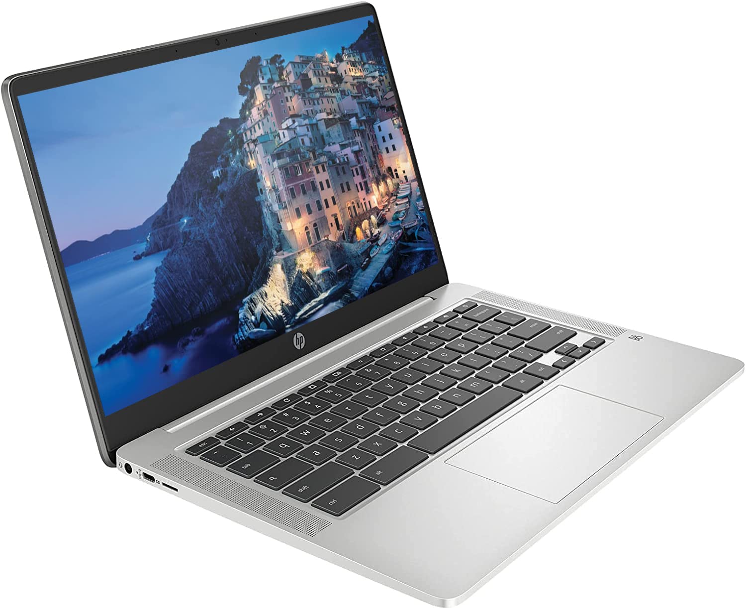 HP 2023 14" FHD IPS Chromebook Laptop, Intel Celeron Processor Up to 2.75GHz, 4GB Ram, 128GB SSD, 4K Graphics, Super-Fast 6th Gen WiFi, Dale Silver, Chrome OS (Renewed)