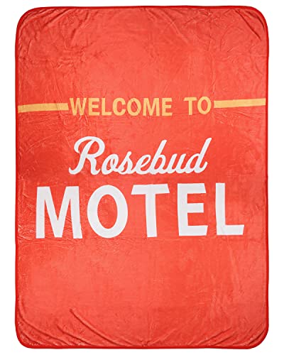 CultureFly Schitt's Creek Rosebud Motel Plush Fleece Throw Blanket