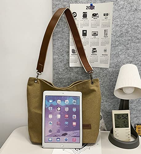 Hobo Bag Women Chic Tote Bag Stylish Casual Retro Students Canvas Shoulder Bag