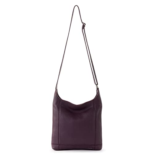 The Sak De Young Crossbody in Leather, Aubergine