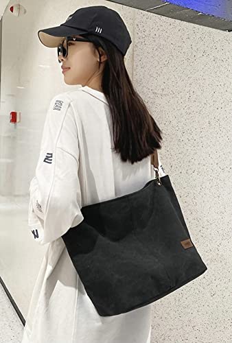 Hobo Bag Women Chic Tote Bag Stylish Casual Retro Students Canvas Shoulder Bag