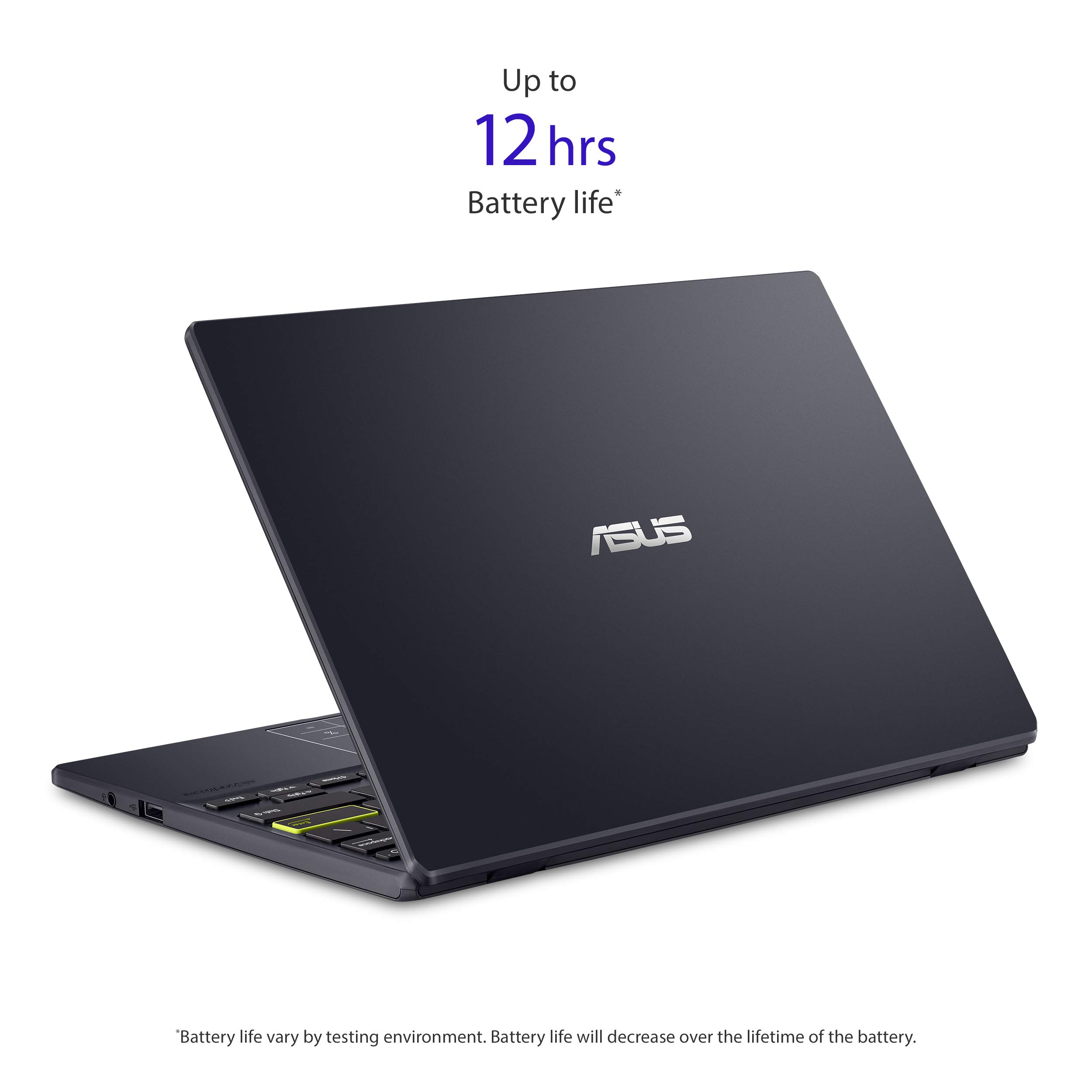 ASUS Laptop L210 11.6โ Ultra Thin, Intel Celeron N4020 Processor, 4GB RAM, 64GB eMMC Storage, Windows 10 Home in S Mode with One Year of Office 365 Personal, L210MA-DB02,Star Black