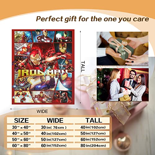 Super Hero Throw Blanket Soft Flannel Cartoon Blanket All Season Warm Bedding for Sofa Chair Decorations 60"x50"