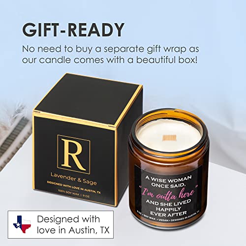 Funny Retirement/Divorce Candle, Cool Retirement Gifts For Women, Divorce Gifts For Women, Best Retirement Gifts For Women, Farewell Gifts For Colleagues Coworker Teacher, Happy Retirement Gifts Ideas