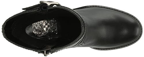 Vince Camuto Women's Vergila Block Heel Bootie Ankle Boot, Black Leather, 9