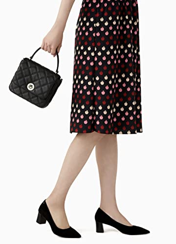 Kate Spade New York Natalia Quilted Leather Square Crossbody (Black)